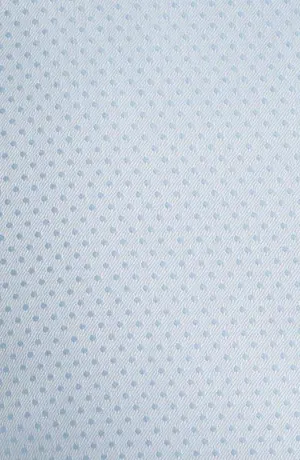 1863 BY ETERNA Slim Fit Dot Pattern Non-iron Cotton Dobby Dress Shirt - Light Blue