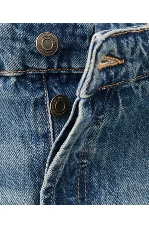 Mango Low Rise Straight Leg Jeans - Medium Blue