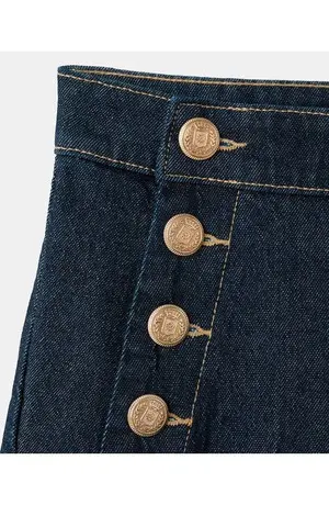 Mango Sailor Wide Leg Jeans - Open Blue