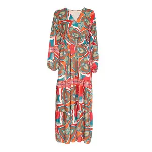 SOHUMAN Fir Midi Dress - Red