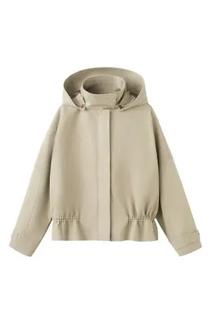 Mango High Neck Parka With Removable Hood
