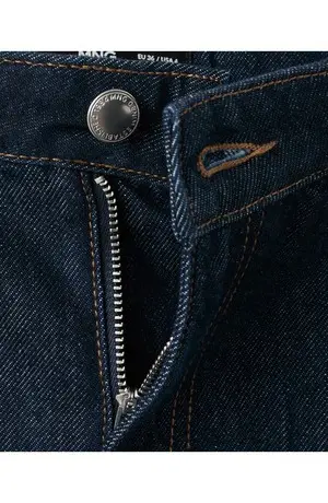Mango High-waisted Mid-thigh Denim Shorts - Open Blue