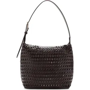 Mango Braided Faux Leather Shoulder Bag