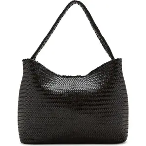 Mango Braided Leather Bucket Bag