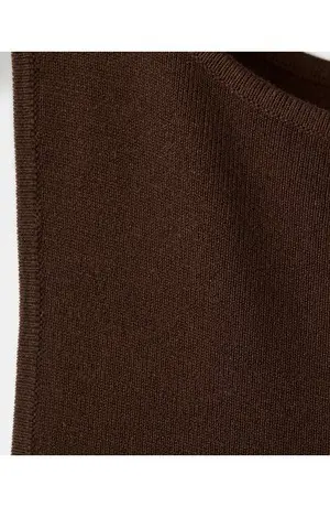 Mango Sleeveless Knit Midi Dress - Chocolate