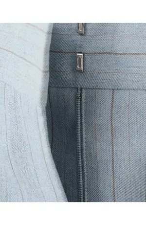 Mango Pleated Pinstripe Suit Pants - Blue