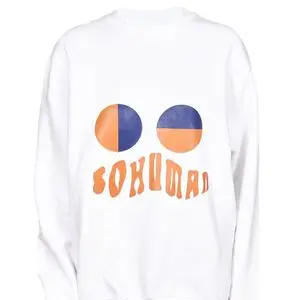 SOHUMAN Organic Cotton Graphic Sweatshirt - White