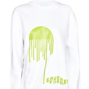 SOHUMAN Organic Cotton Graphic Sweatshirt - White