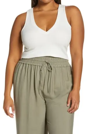 OPEN EDIT Reversible Organic Cotton Blend Tank Top