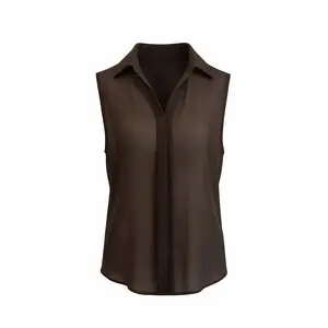 CHIARELLA Frida Sleeveless Blouse - Brown