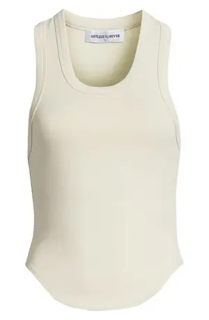 ARTLESS FOREVER Elin Stretch Cotton Jersey Tank - Cream