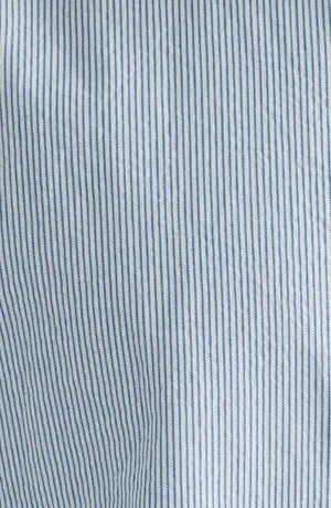 Brooklyn Industries Stripe Short Sleeve Cotton Button-up Shirt