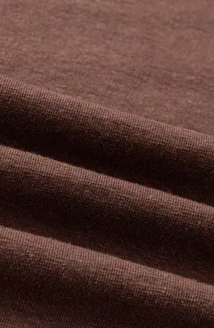 JUANA Hemp Essentials Asymmetrical Neckline Tee - Cocoa