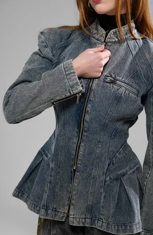 AZALEA WANG Structured Peplum Jacket