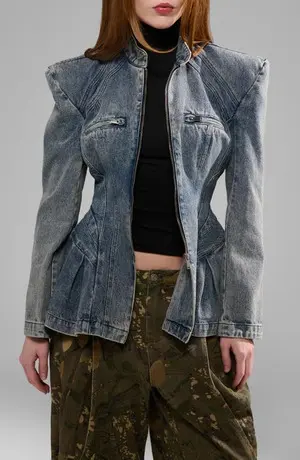 AZALEA WANG Structured Peplum Jacket