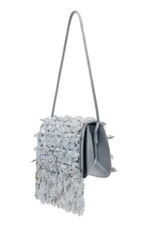 Cult Gaia Idalia Embellished Satin Shoulder Bag - Coastal