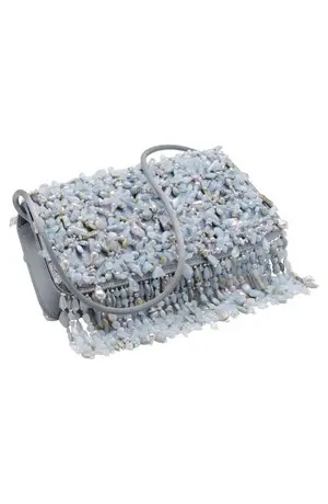 Cult Gaia Idalia Embellished Satin Shoulder Bag - Coastal