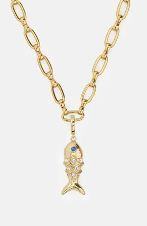 Kate Spade New York One In A Million Pavé Crystal Fish Charm Pendant