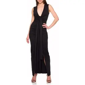 Sleeveless Plunge Neck Dresses