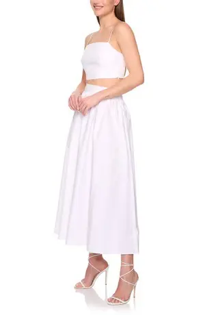 Susana Monaco Cotton Poplin Midi Skirt