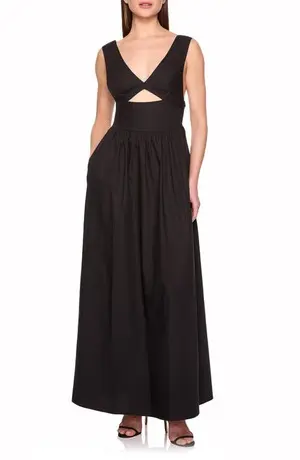 Susana Monaco Cutout Detail Maxi Dress - Black