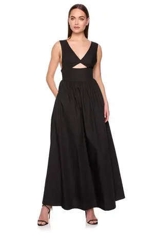 Susana Monaco Cutout Detail Maxi Dress - Black