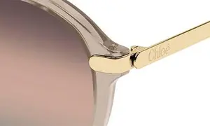 Chloé Round Frame Gradient Lens Sunglasses