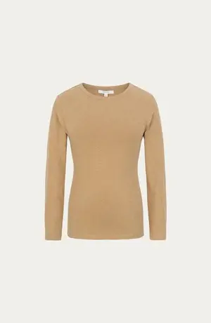JUANA Hemp Essentials Long Sleeve Crewneck Tee - Fawn