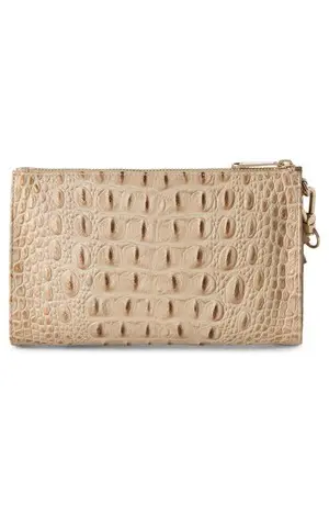 Brahmin Adia Croc Embossed Leather Wristlet