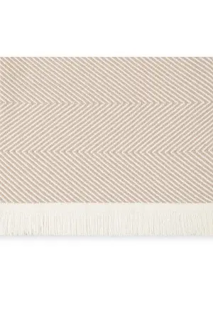 MATOUK Leo Fringed Throw Blanket - Dune