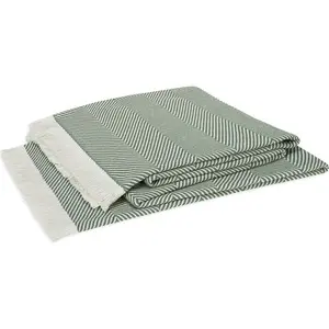 MATOUK Leo Fringed Throw Blanket - Palm