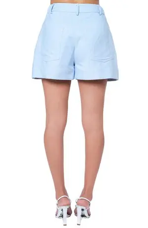 CIEBON Susana Cotton Blend Shorts - Light Blue