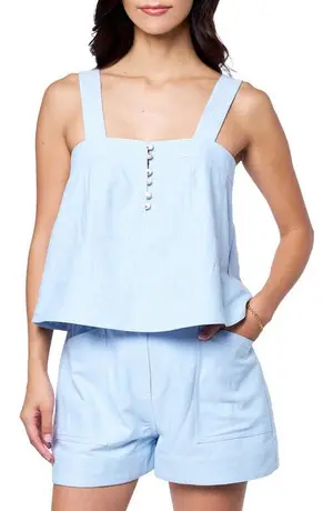 CIEBON Susana Cotton Blend Shorts - Light Blue