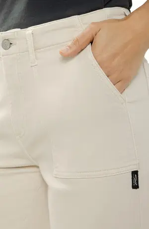 SILVER JEANS CO. Lightweight Wide Leg Knit Flex Denim Pants