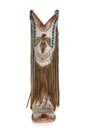 CORRAL Embroidered Fringe Western Boots
