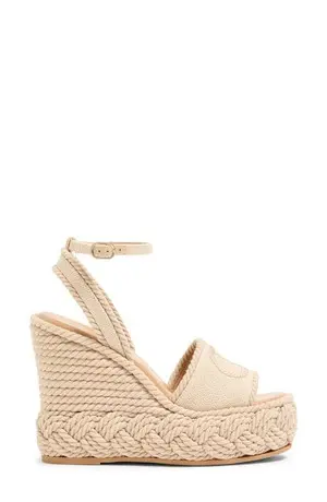 Valentino Garavani Vlogo Espadrille Wedge Sandals