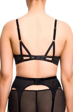 DITA VON TEESE Dahlia Underwire Plunge Bra - Black