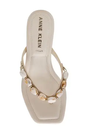 Anne Klein Gwenn Embellished Thong Sandal