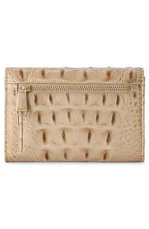 Brahmin Kerra Croc Embossed Leather Wallet - Sandstorm