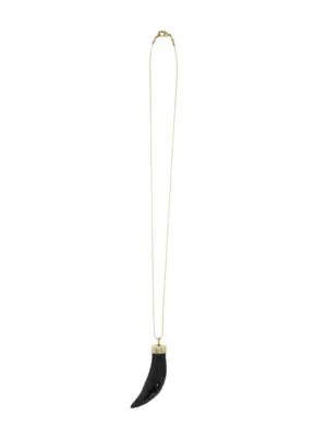 SITA NEVADO Sita Nevado Extra Long Horn Pendant Necklace Black