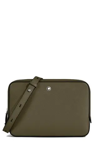 Montblanc Sartorial Leather Crossbody Bag - Khaki