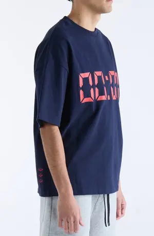 VOUSETI Us Against Time Cotton Graphic T-shirt