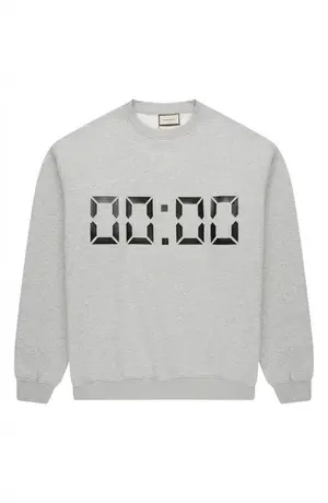VOUSETI Us Against Time" Graphic Crewneck Sweatshirt
