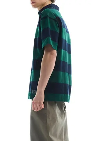 VOUSETI Post Game Stripe Cotton Polo