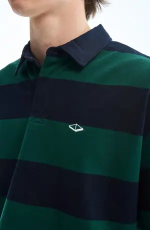 VOUSETI Post Game Stripe Cotton Polo