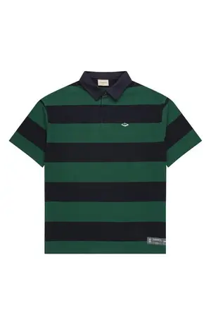 VOUSETI Post Game Stripe Cotton Polo