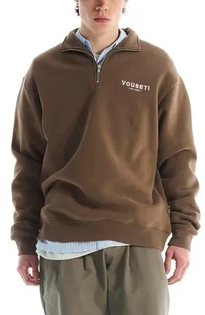 VOUSETI Quarter Zip Logo Pullover