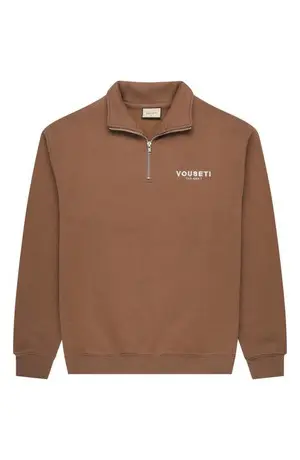 VOUSETI Quarter Zip Logo Pullover