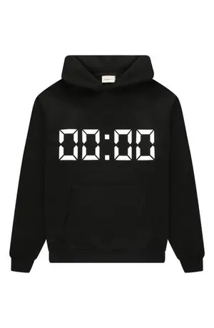 VOUSETI Us Against Time" Cotton-blend Fleece Hoodie