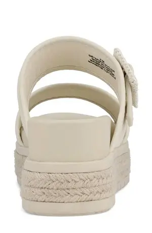 Mia Kylian Espadrille Platform Wedge Slide Sandal - Bone